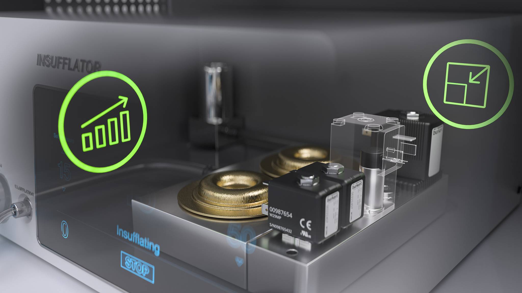 Proportional valve with pressure compensation achieves compact ...